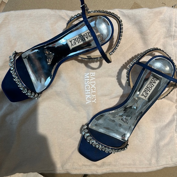 Badgley Mischka | Shoes | Badgley Mischka Kenya Blue Heels | Poshmark